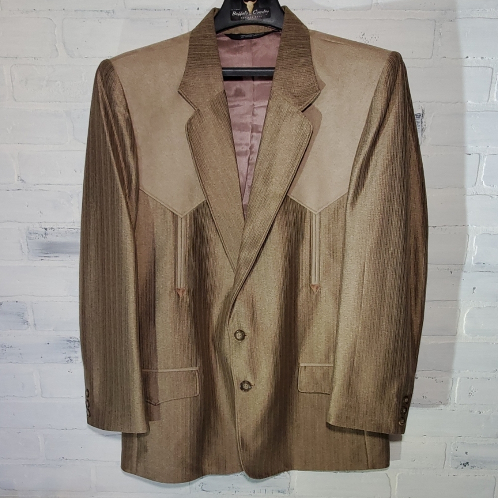 Buffalo Country Western Suit Jacket, Brown: 36r - Gem